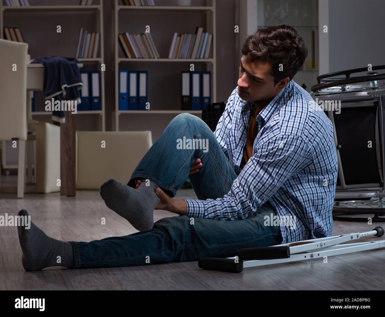 Falling off chair hi-res stock photography and images - Alamy