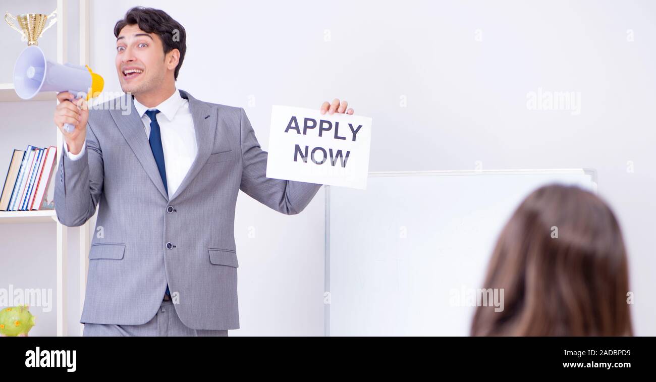 The Business people in recruitment concept Stock Photo - Alamy
