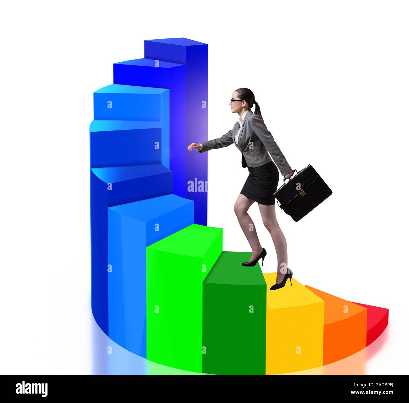 Career development with stairs in Business concept Stock Photo - Alamy