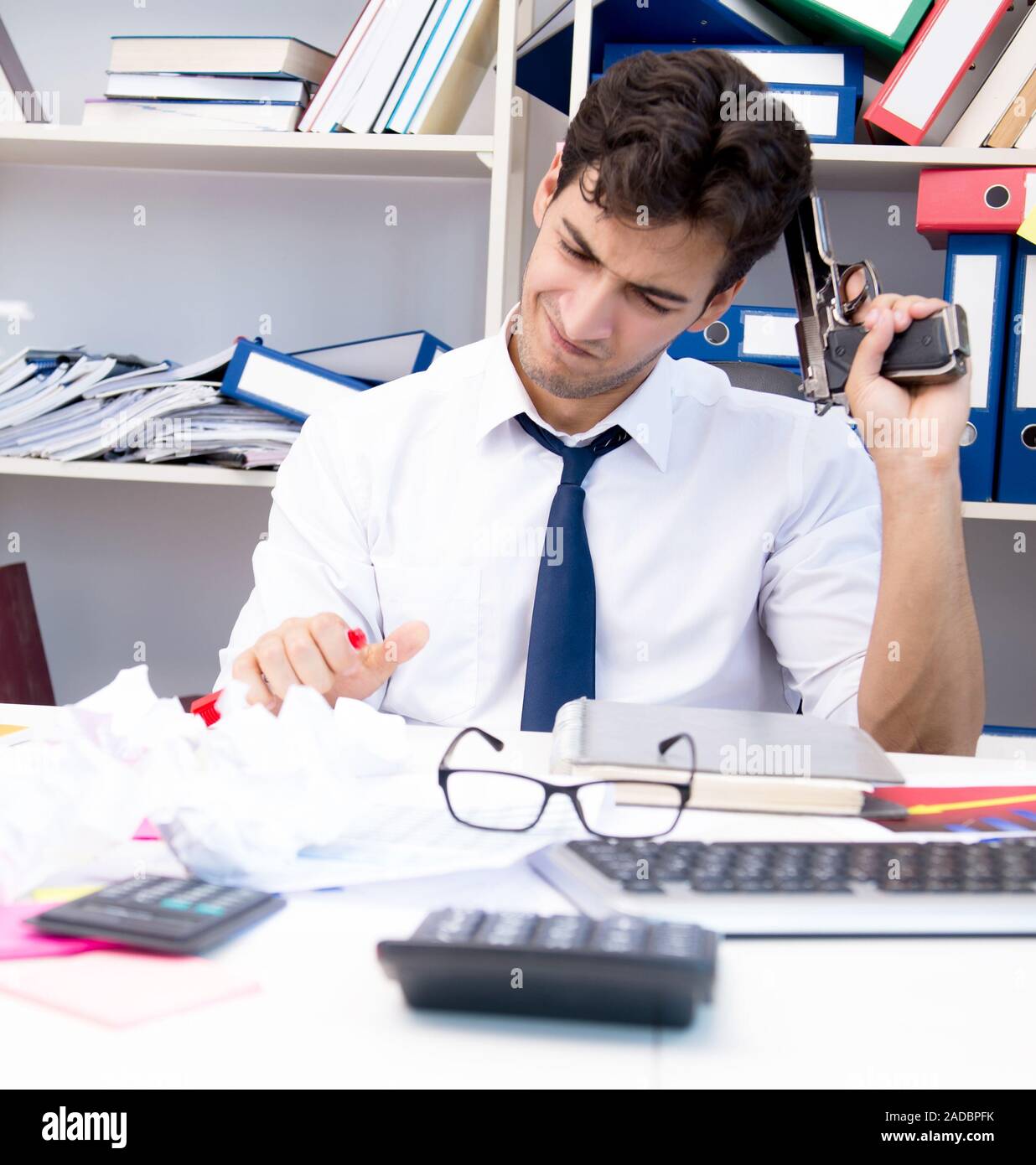 Busy frustrated Businessman angry in the office Stock Photo - Alamy