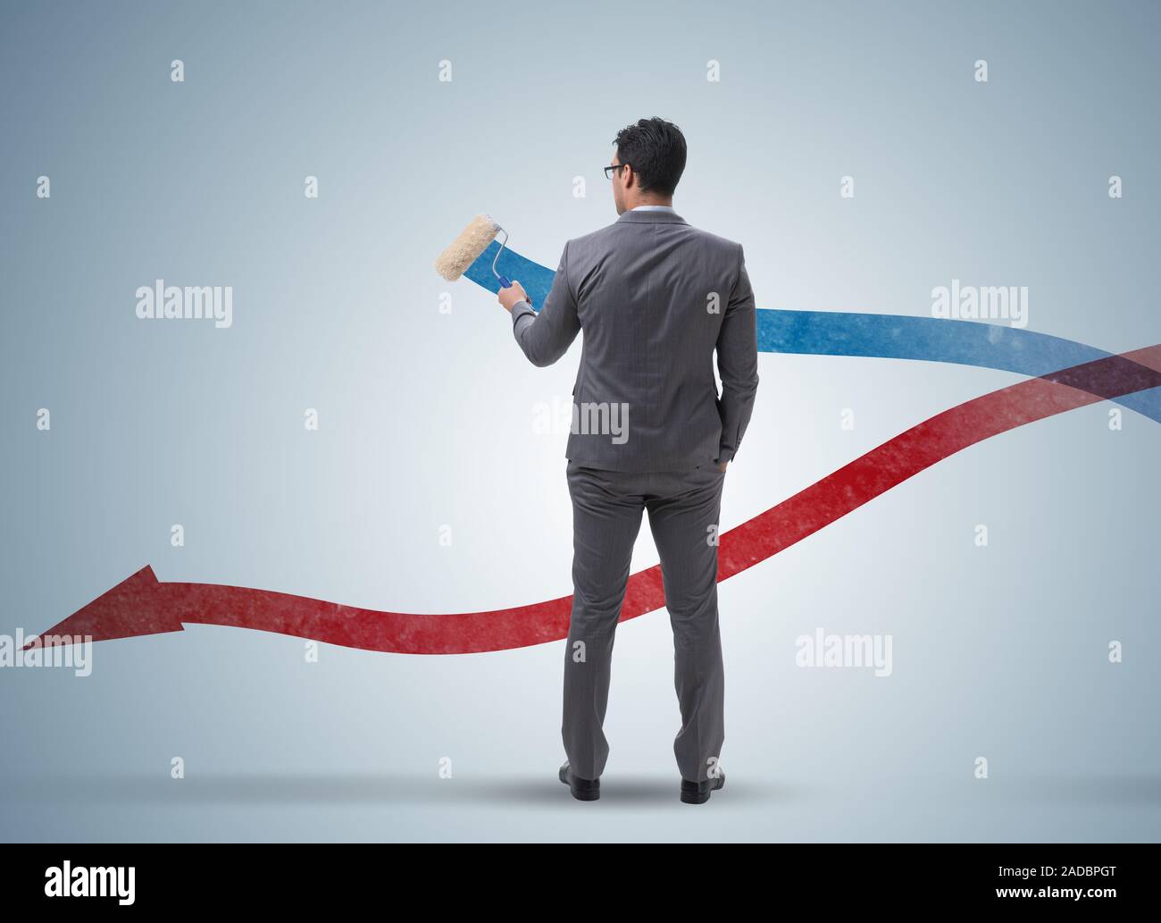 Businessman drawing charts in forecasting concept Stock Photo - Alamy
