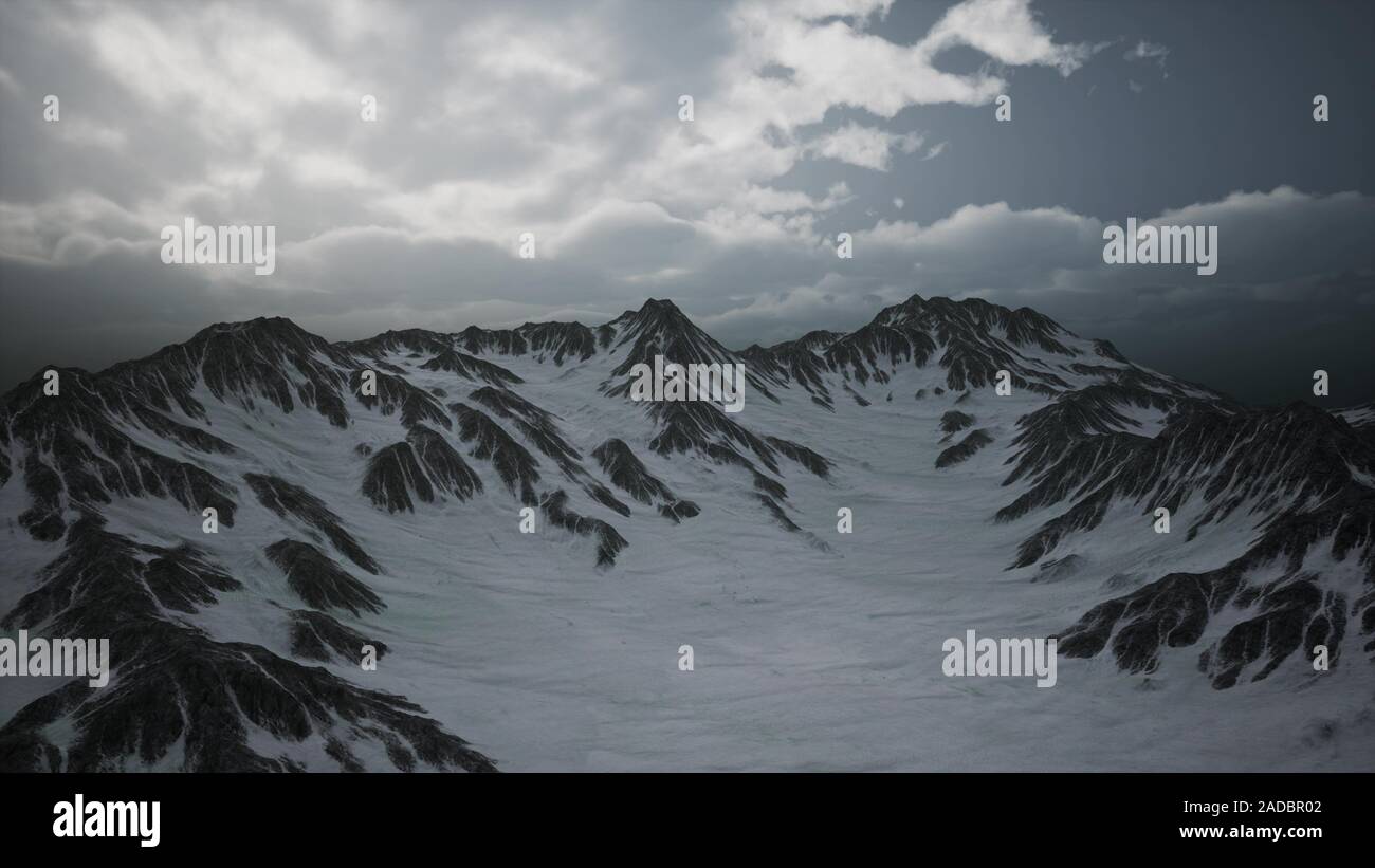 High Altitude Peaks and Clouds Stock Photo - Alamy