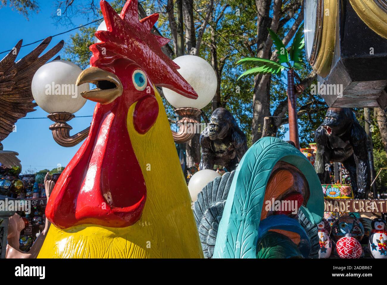 Shoney's Big Boy stands alongside the Statue of Liberty and various ...