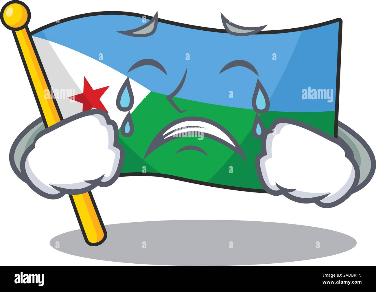Sad Crying flag djibouti mascot cartoon style Stock Vector Image & Art ...