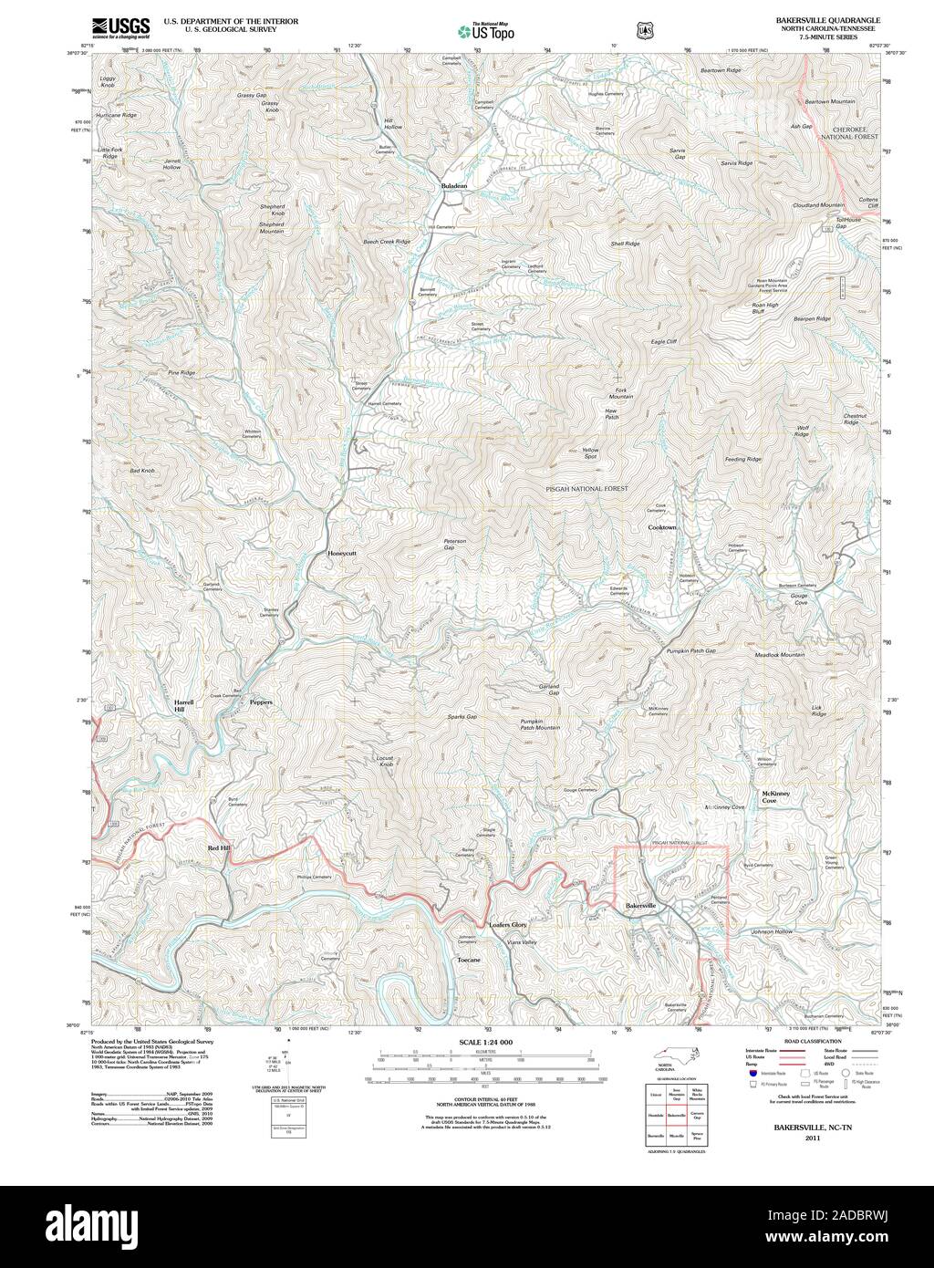 Bakersville map hi-res stock photography and images - Alamy