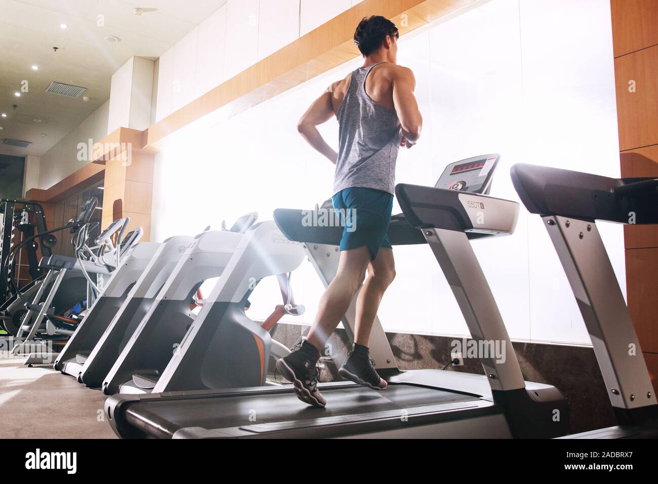 Indian man running gym hi-res stock photography and images - Alamy