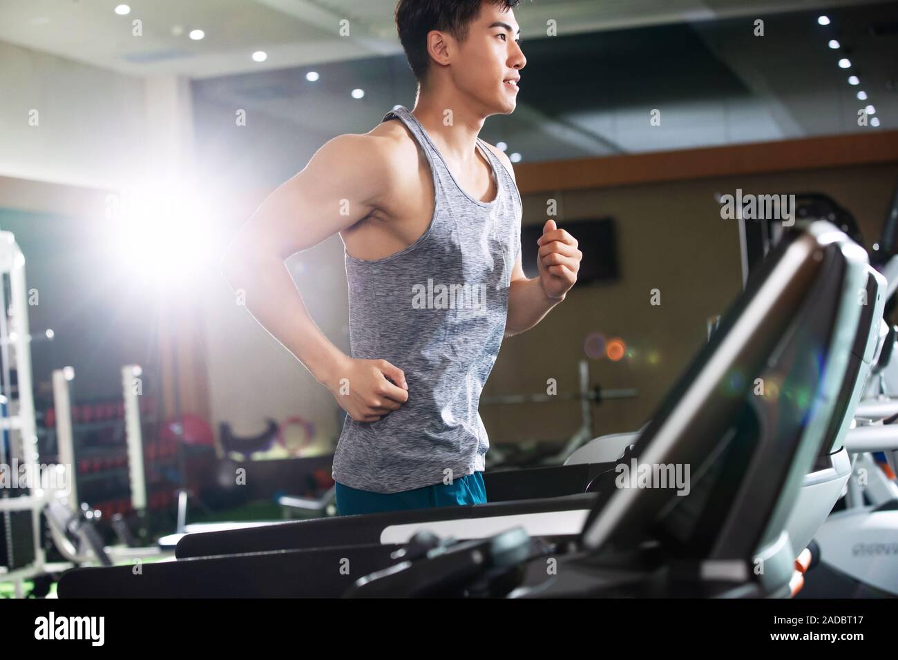 Indian man running gym hi-res stock photography and images - Alamy