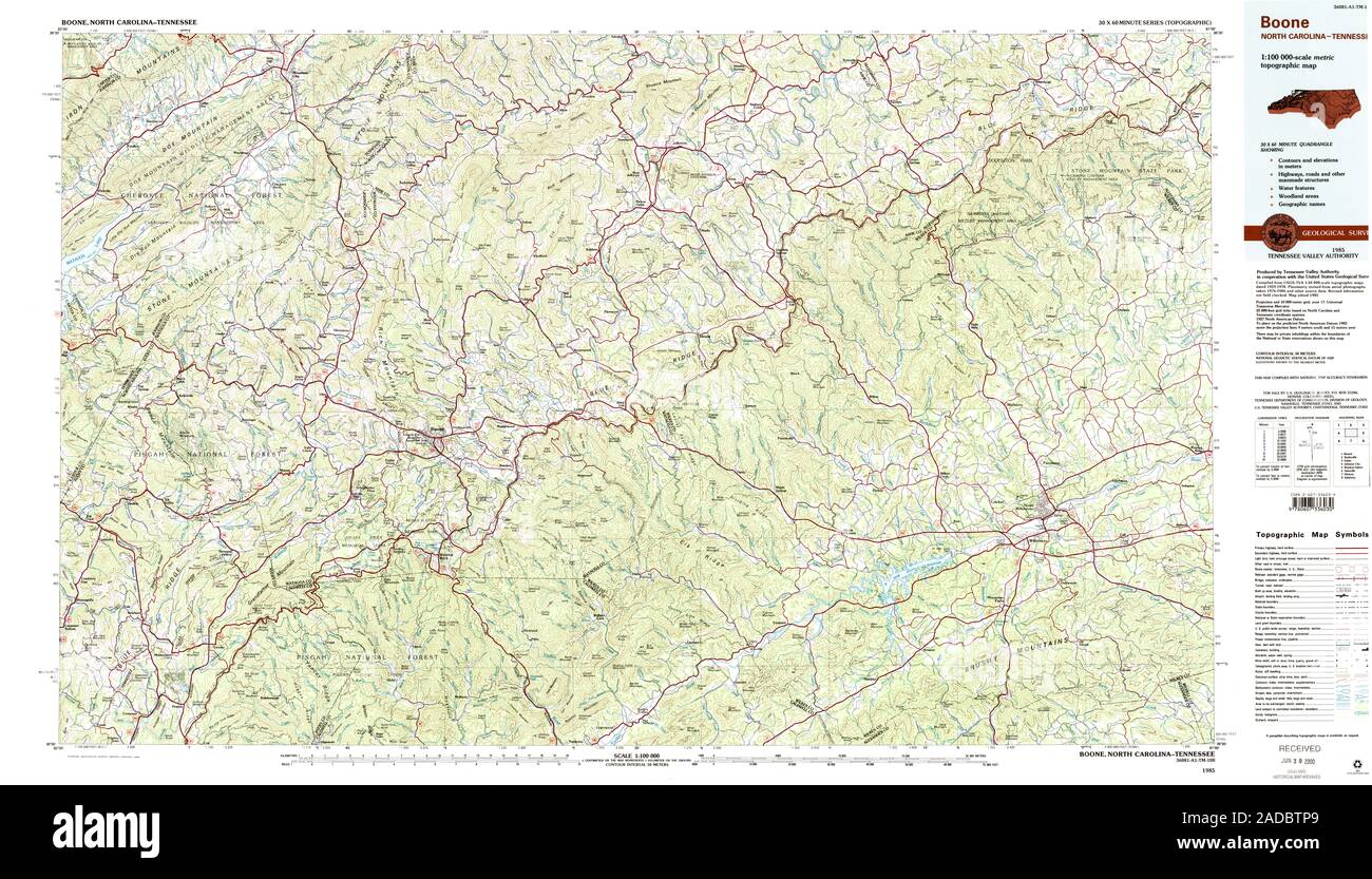 Map of boone hi-res stock photography and images - Alamy