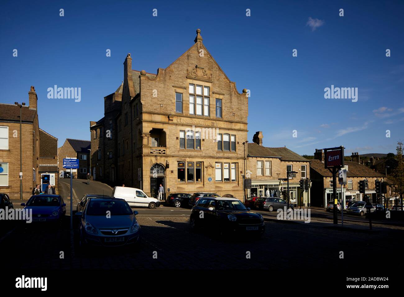 Glossop market town, the High Peak, Derbyshire, England. Former ...