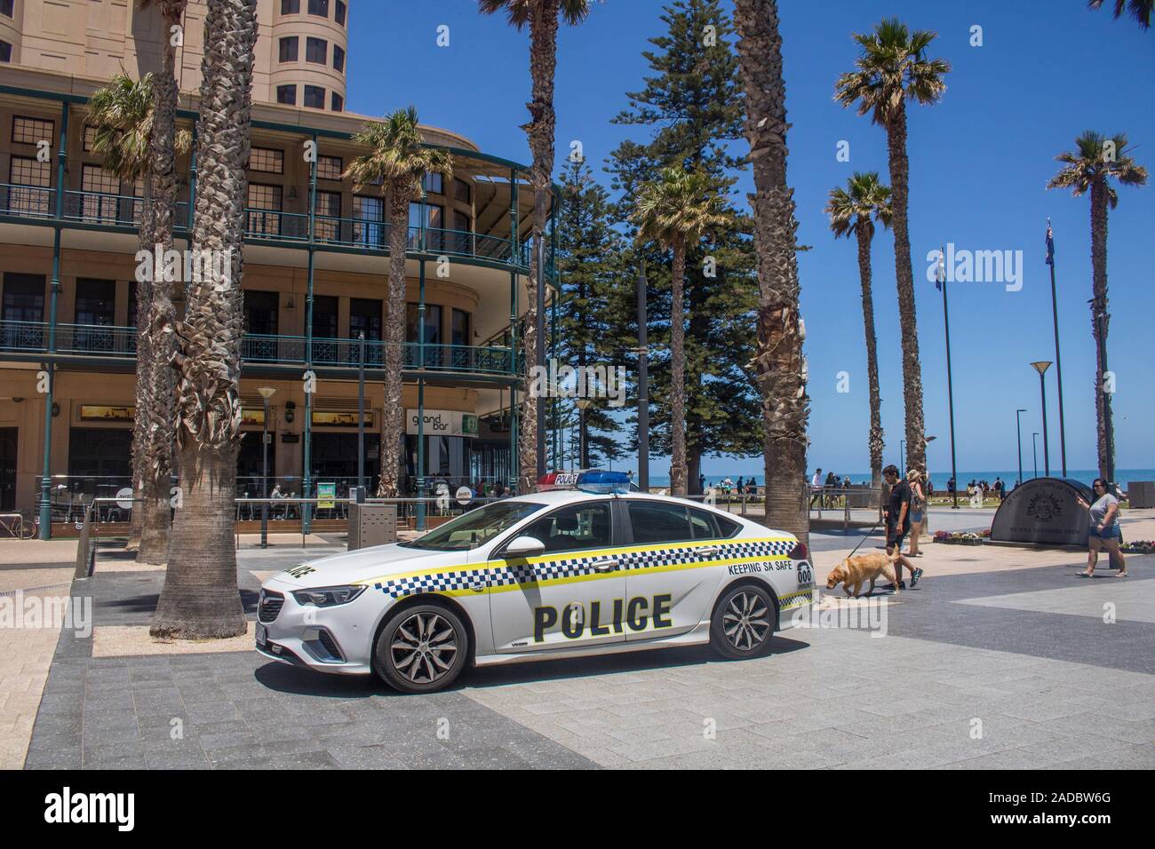 Adelaide, Australia 4 December 2019 . A police car parked on a hot day ...
