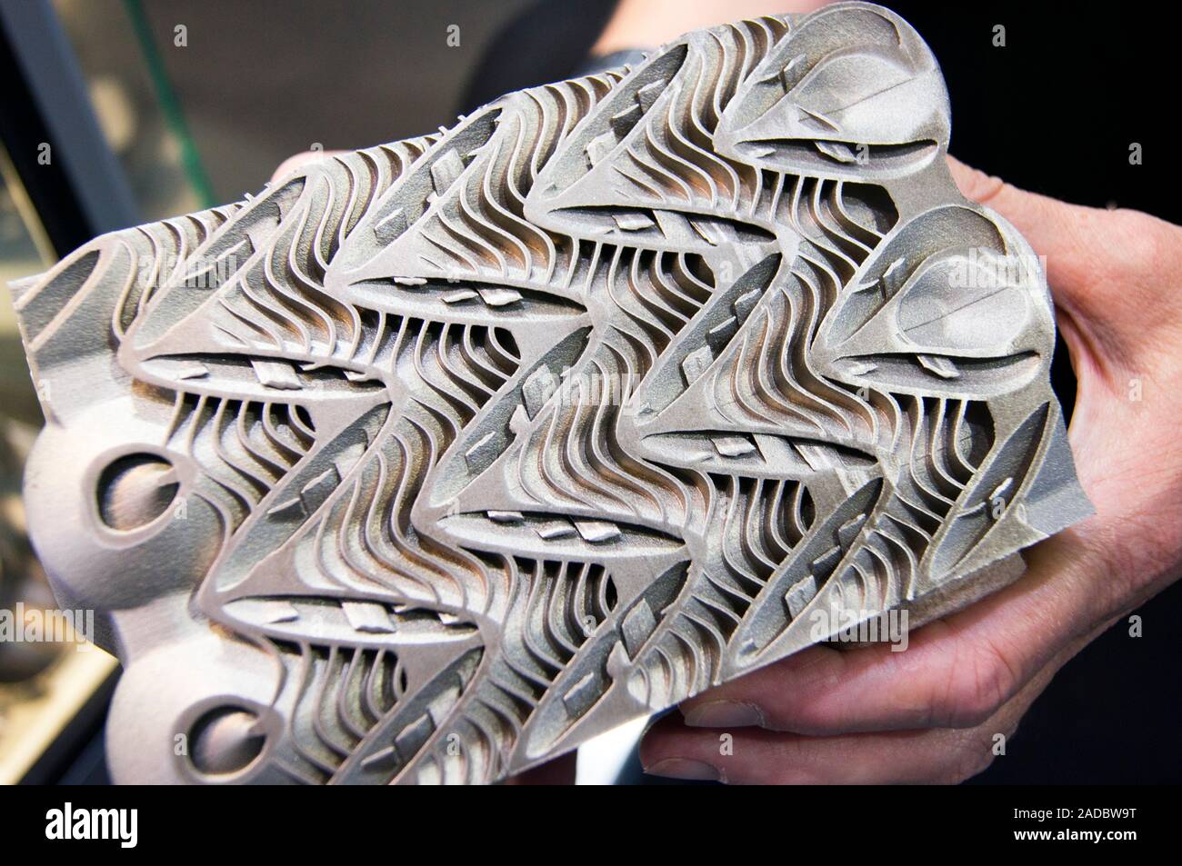 A complex aircraft component produced using the technique of additive ...