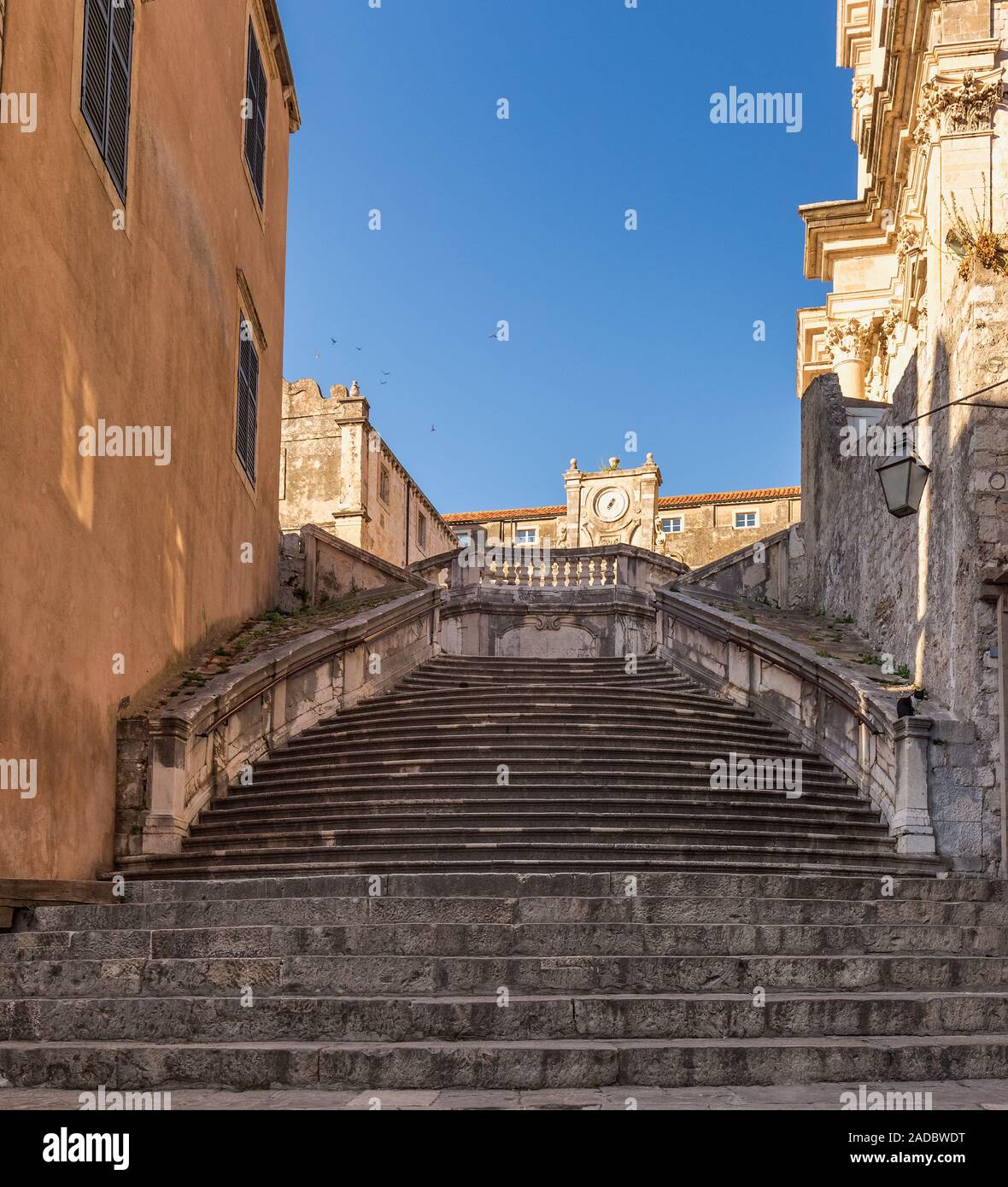 Stairs at old streets of Dubrovnik, Croatia Stock Photo - Alamy
