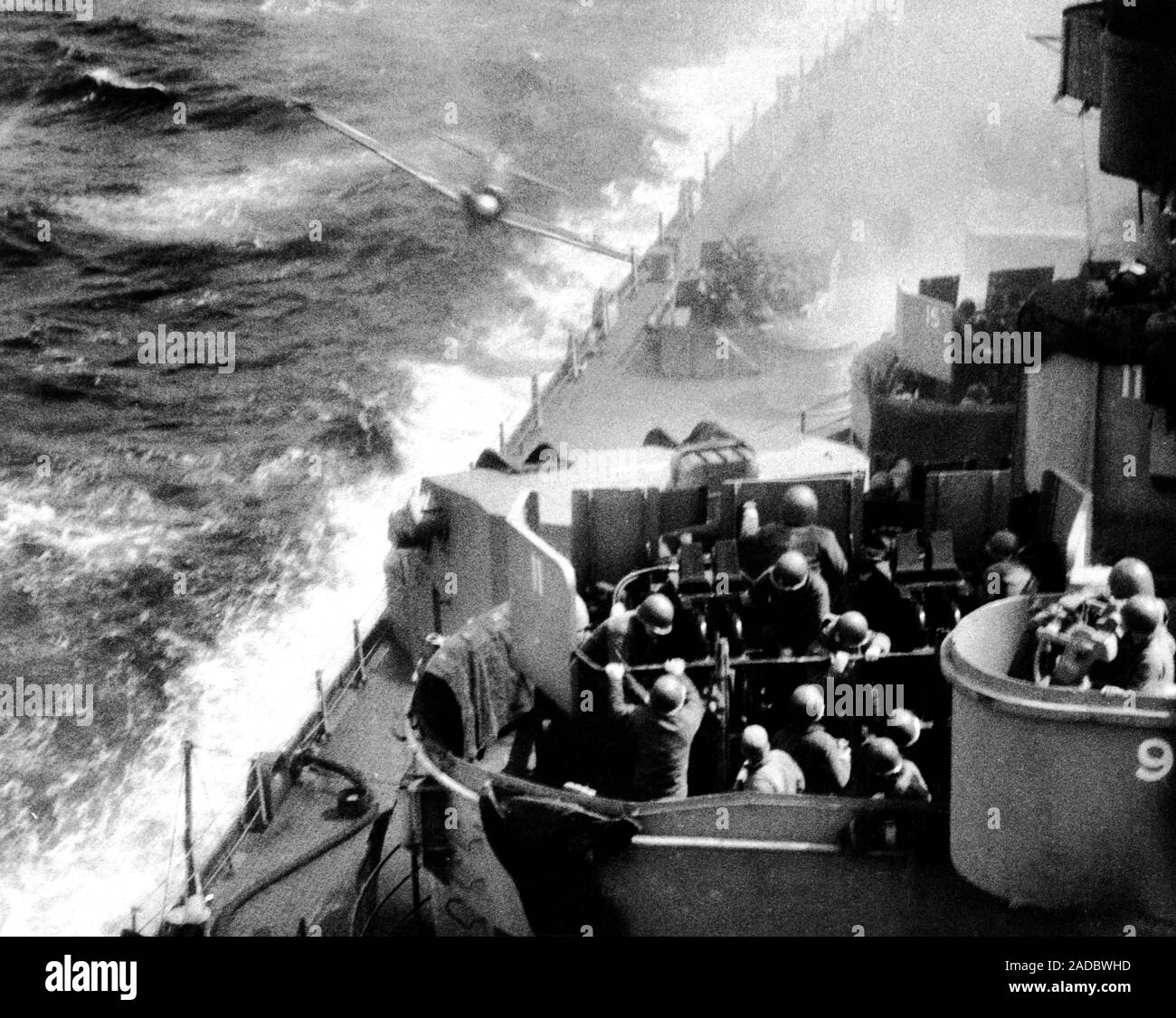 Japanese Kamikaze Attack On Uss Missouri View Of A Japanese A6m Zero Kamikaze Plane About To Hit