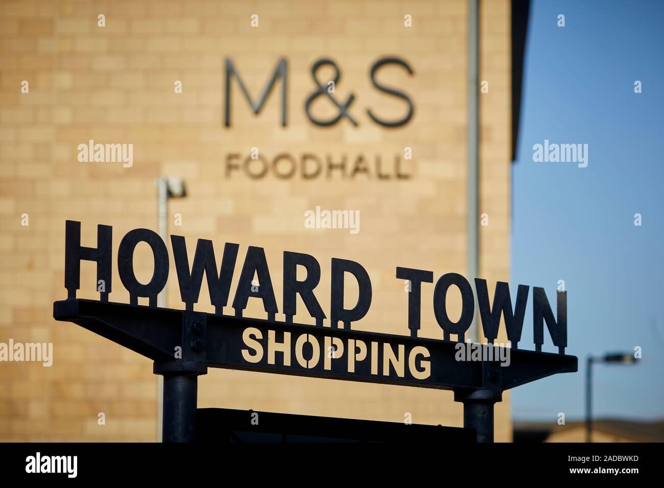 Glossop market town, the High Peak, Derbyshire, England. Howard Town ...