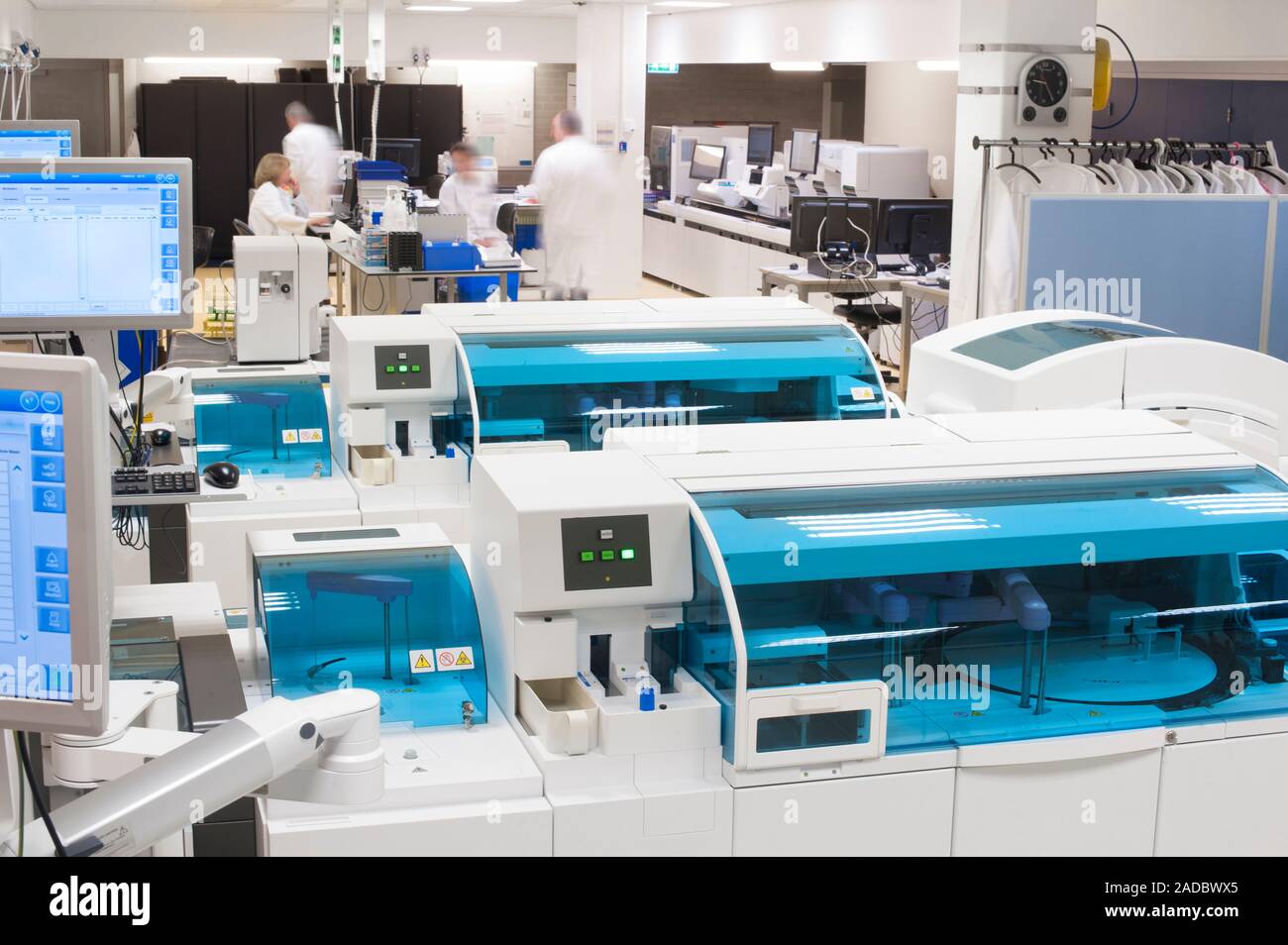 Clinical hospital laboratory. Equipment, medical scientists and ...