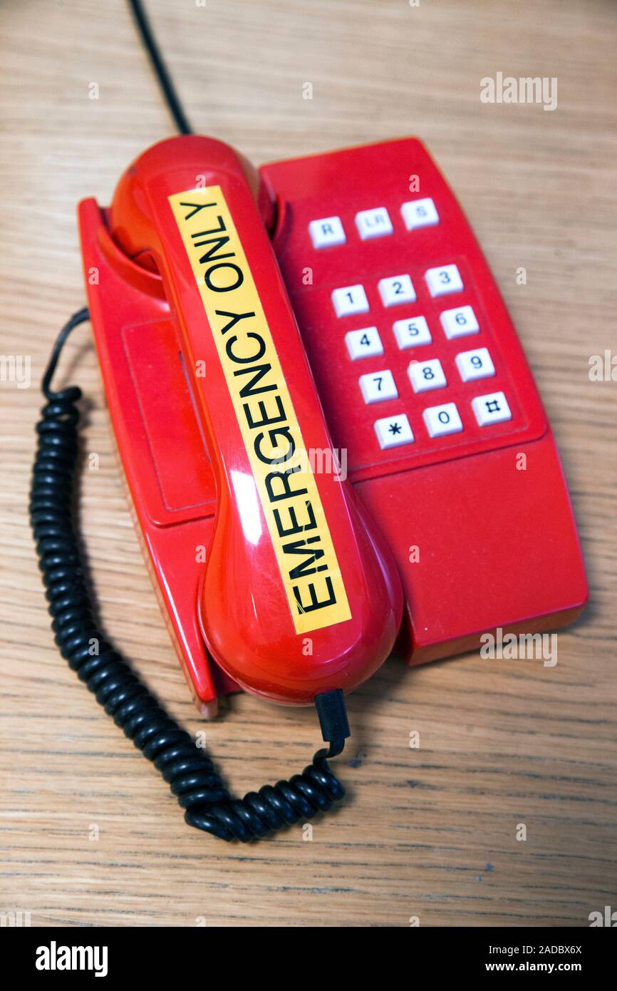 Hospital emergency telephone. Emergency telephone in a hospital Stock ...