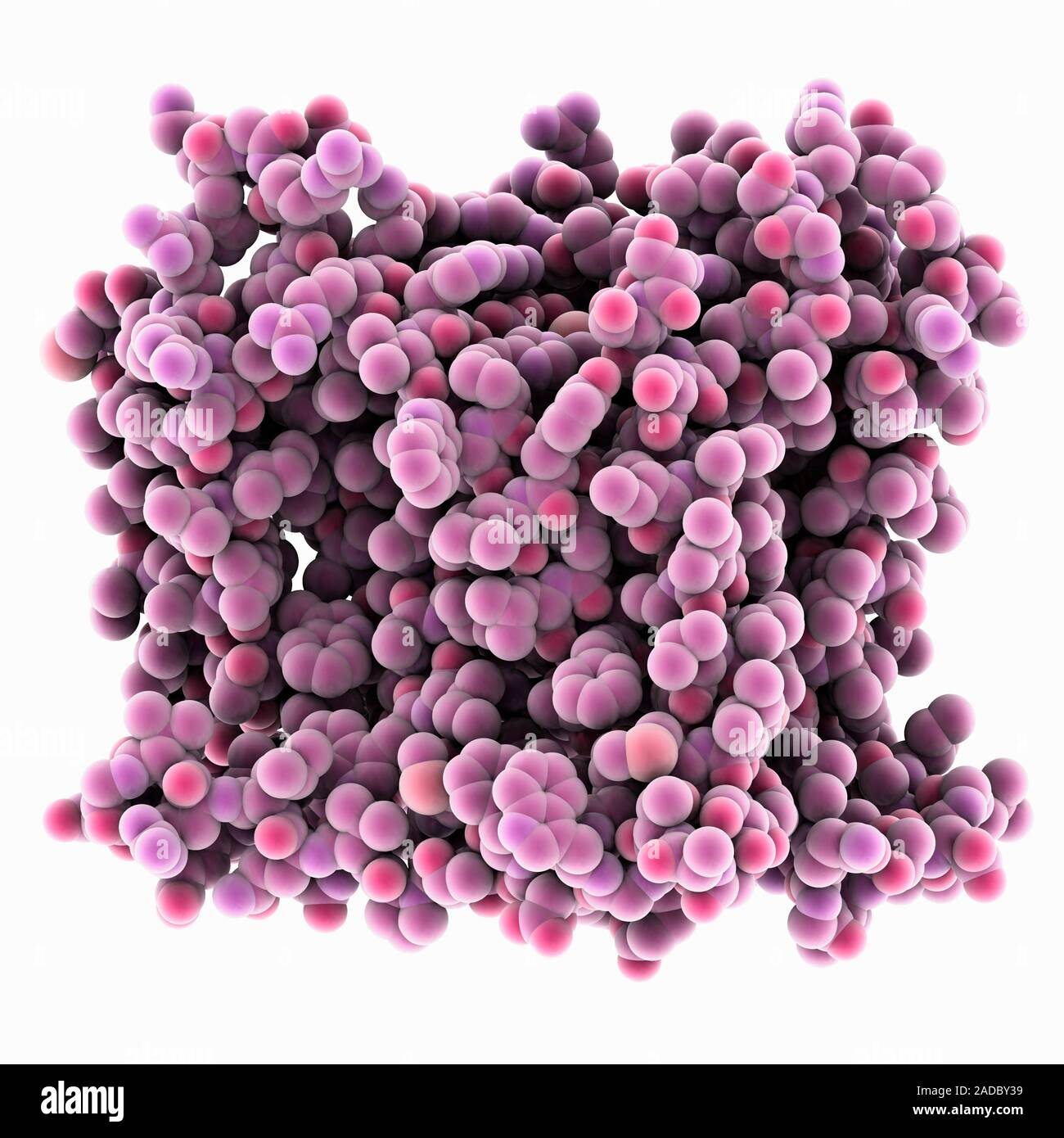 Antiporter molecule. Computer model showing the structure of a ...