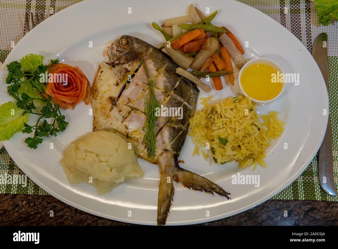 South Indian Food Being Served on Table in Fort Kochi, India Stock ...