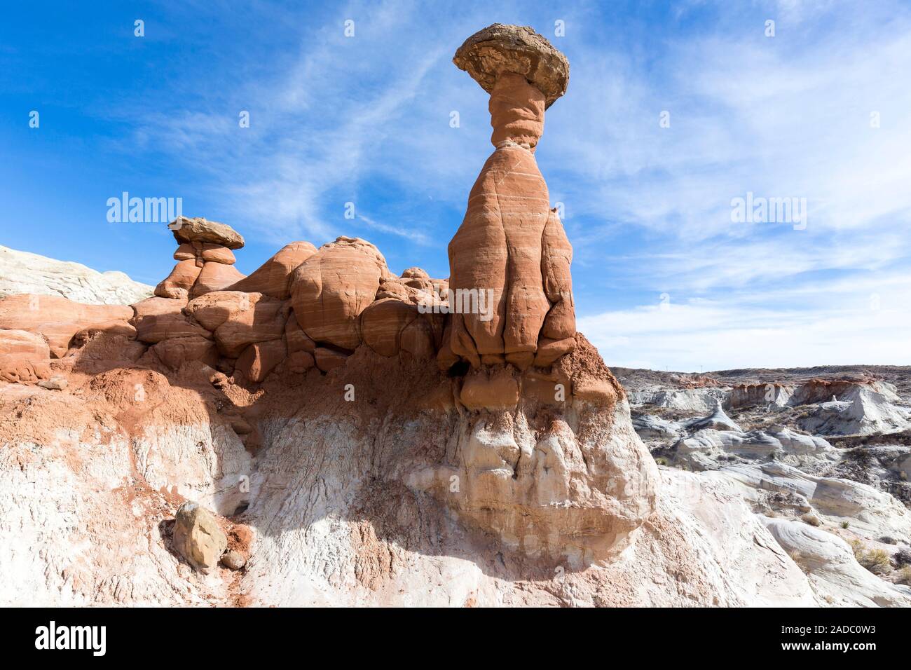 Soft shale of the Triassic Chinle formation near Paria, Utah, USA. It ...