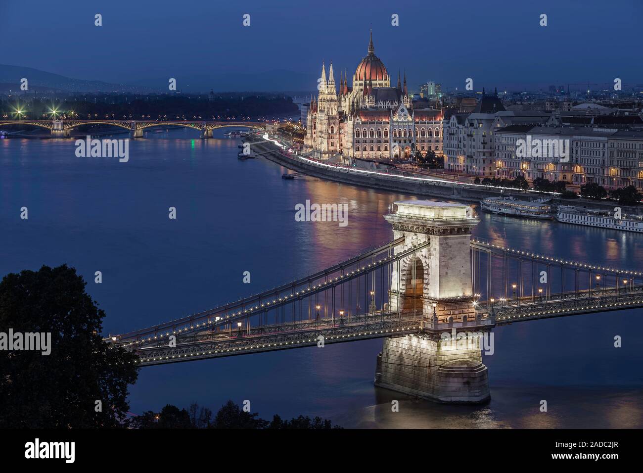 Budapest, Hungary - Aerial skyline view of Budapest with the famous ...