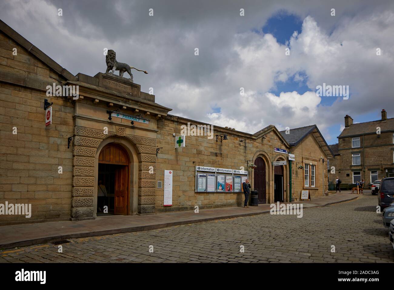 Glossop market town, the High Peak, Derbyshire, England. Railway ...