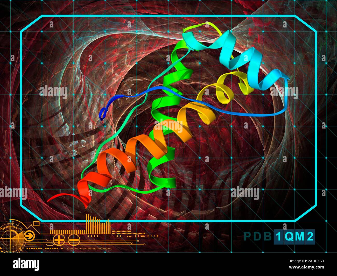 Human prion protein, molecular model. Prions are abnormal proteins that ...