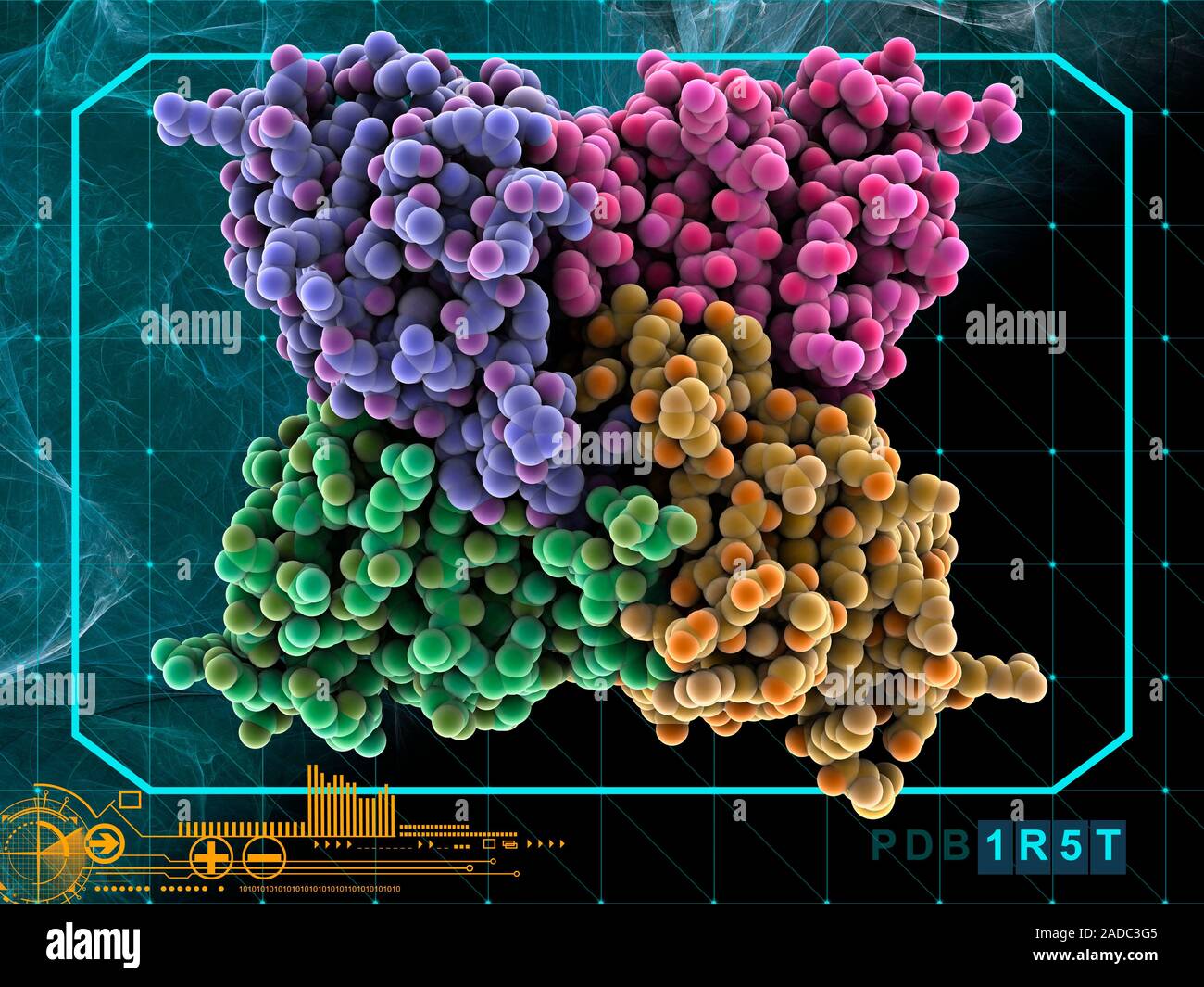 RNA-editing enzyme. Molecular model of the cytidine deaminase CDD1 from ...