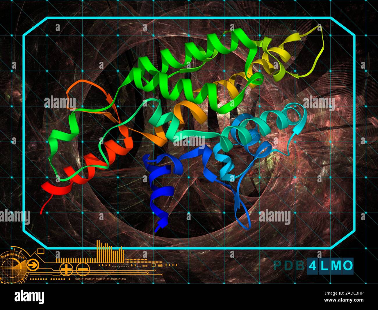 Telomerase RNA binding domain. Molecular model of the enzyme telomerase ...