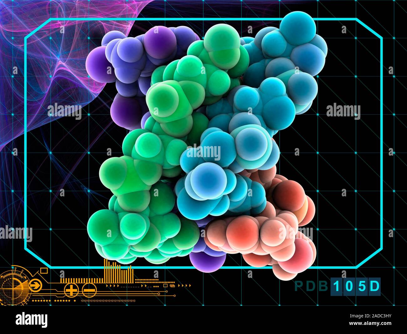 DNA quadruplex molecule. Molecular model of tetramer DNA structure in ...