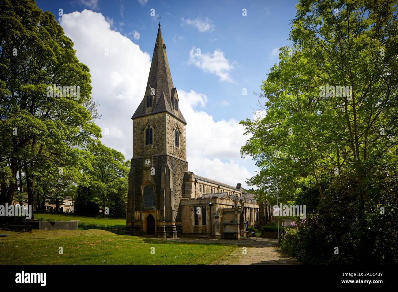 Glossop market town, the High Peak, Derbyshire, England. Glossop Parish ...