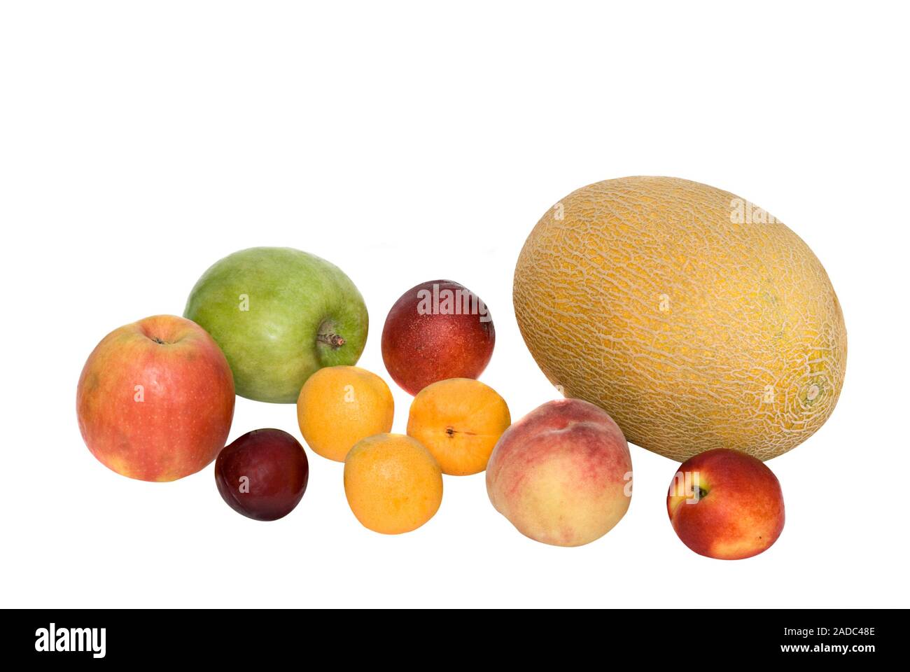 Different fruits isolated on white background Stock Photo - Alamy