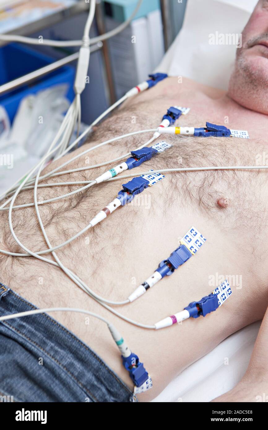 Electrocardiography test. Patient at a general practice (GP) clinic ...