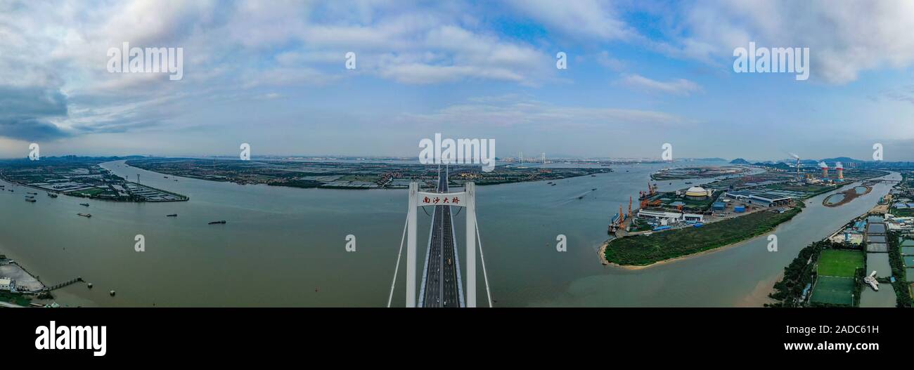 Guangzhou nansha bridge in guangdong province Stock Photo - Alamy