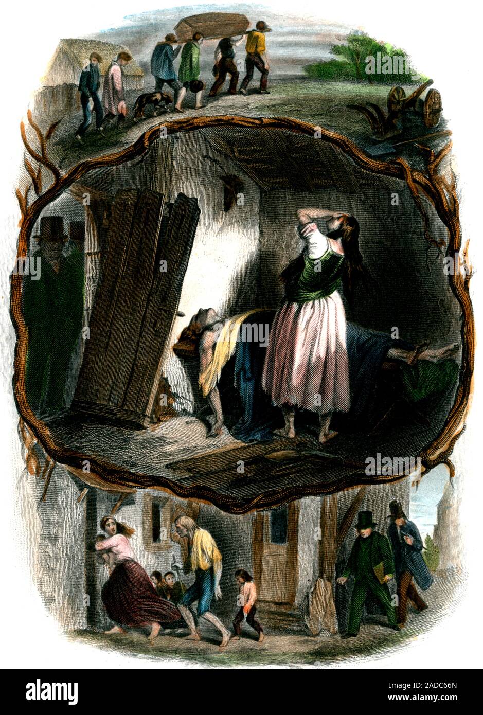 The Death and the mourning. 1887 illustration entitled 'The Death and ...