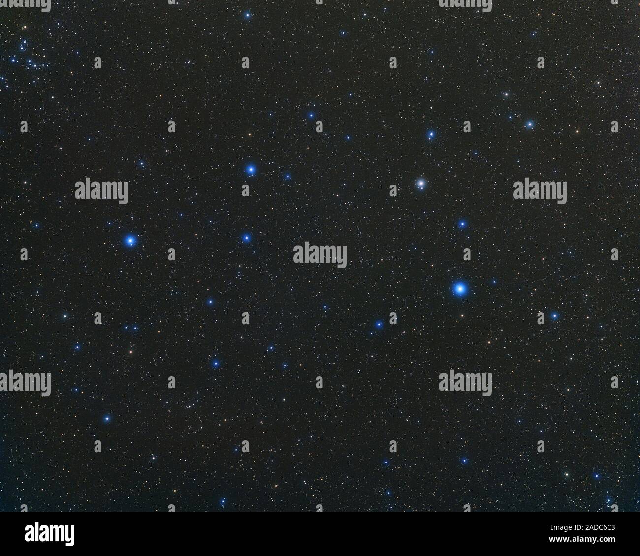 Leo constellation. Optical image of the constellation of Leo (the lion ...