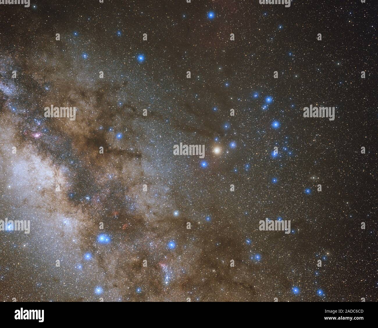 Scorpius and Milky Way. Optical image of the constellation of Scorpius ...