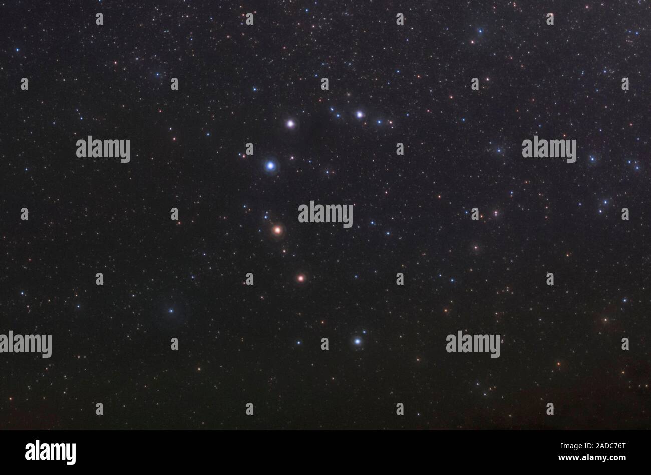 Corona Australis constellation. Optical image of Corona Australis, the ...