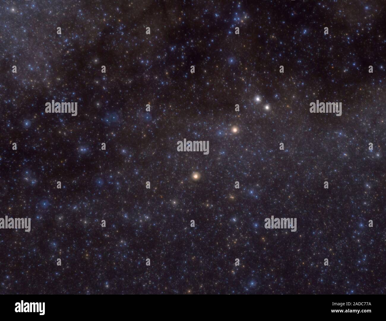 Sagitta constellation. Optical image of Sagitta, a dim but distinctive ...