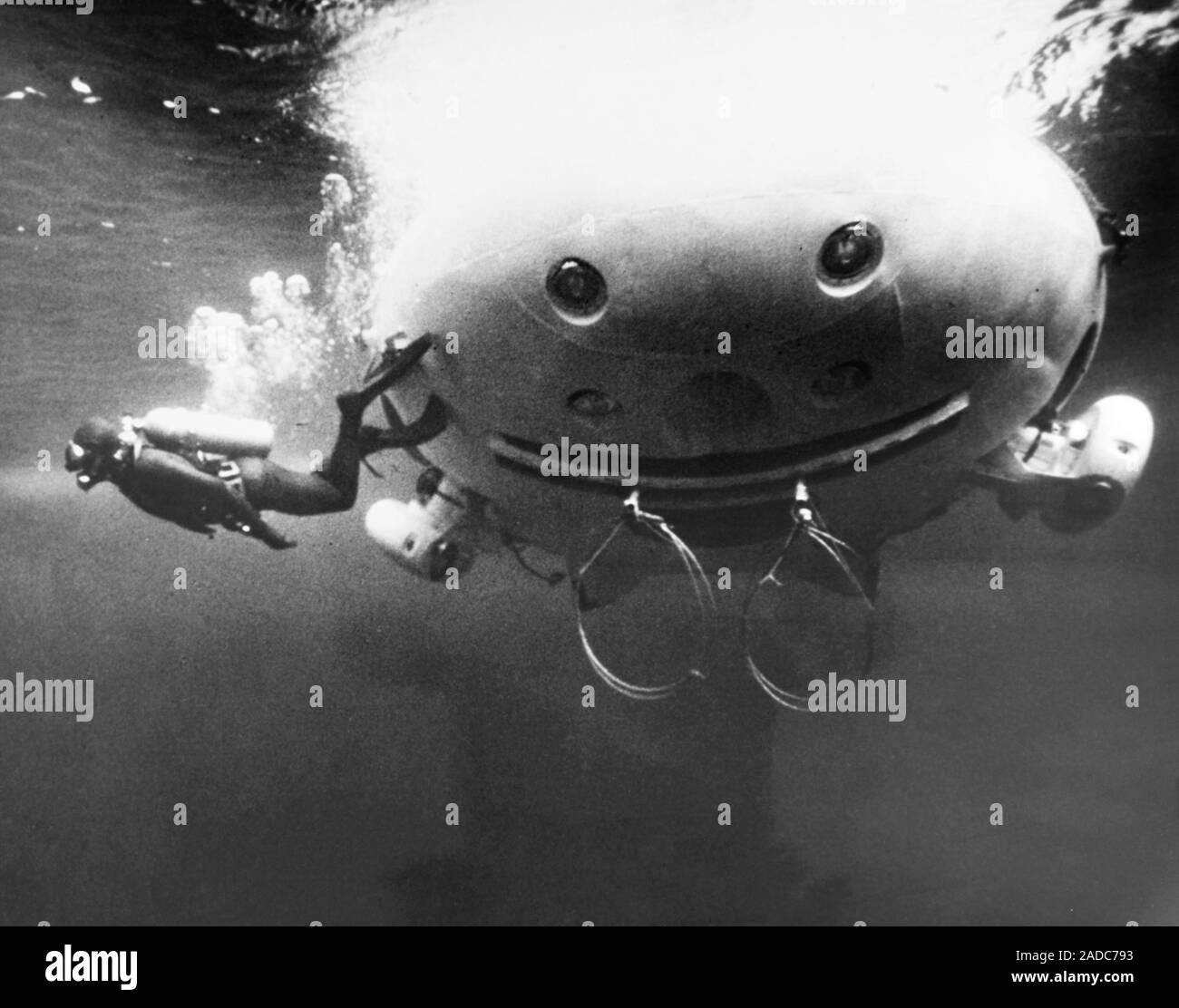 Deep Quest rescue submersible, 1968. The Deep Quest rescue submersible ...