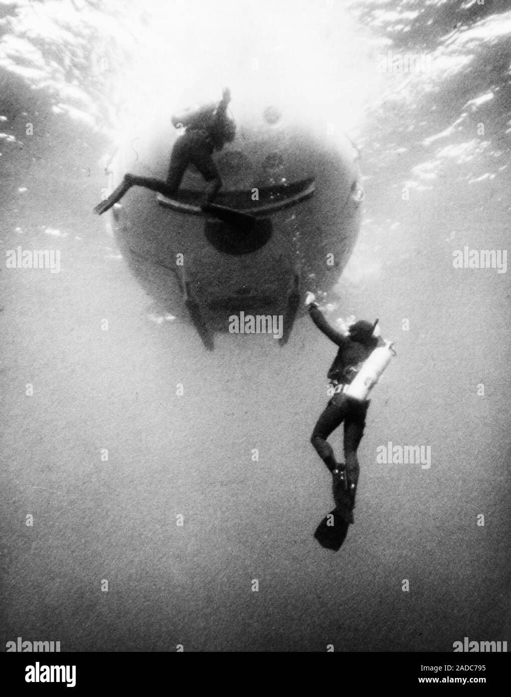 Deep Quest rescue submersible, 1968. The Deep Quest rescue submersible ...