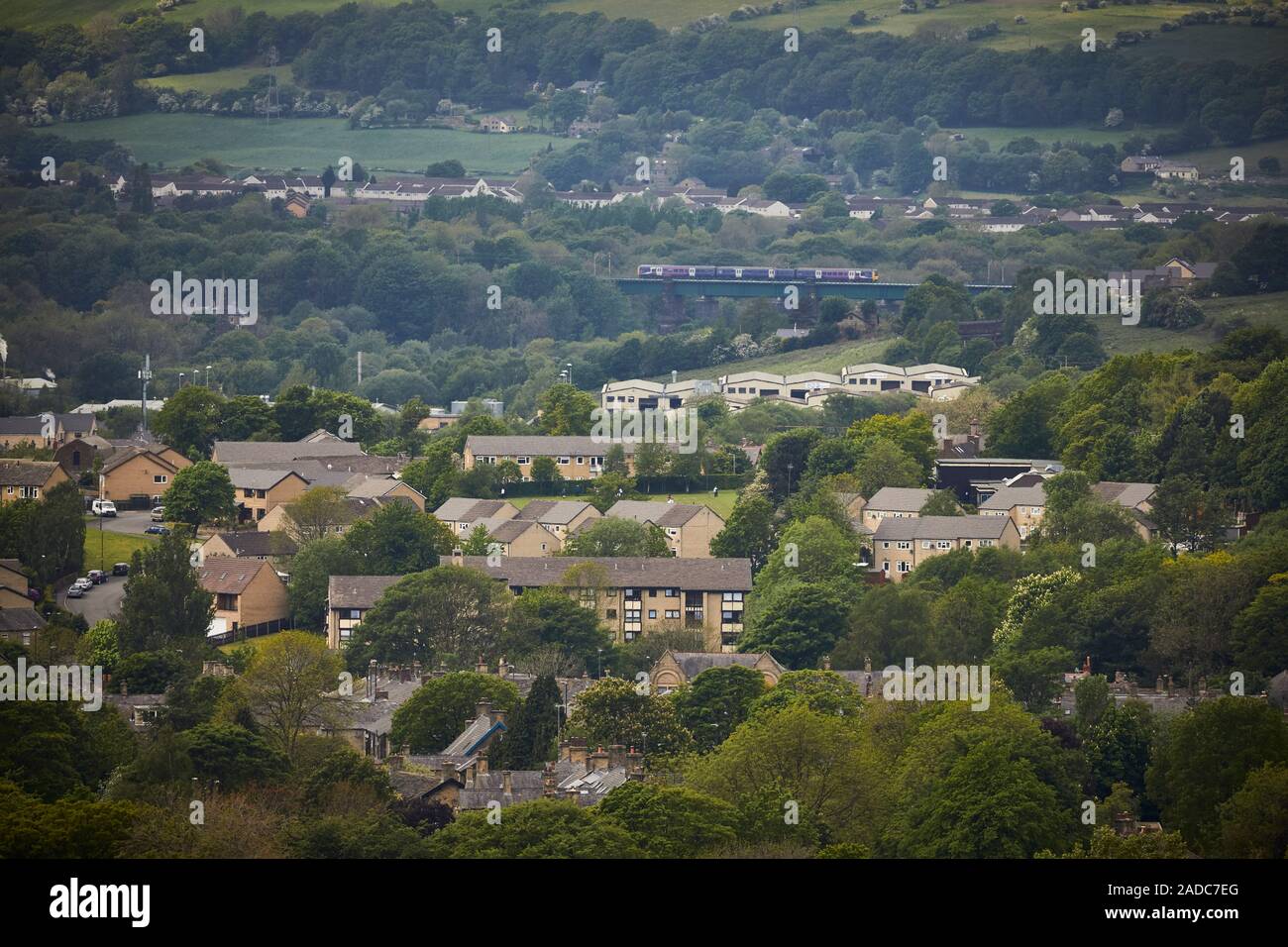 Glossop market town, the High Peak, Derbyshire, England. Dinting ...