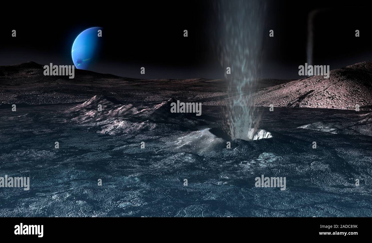 Unusual geysers erupt continually on the frigid surface of Neptune's ...