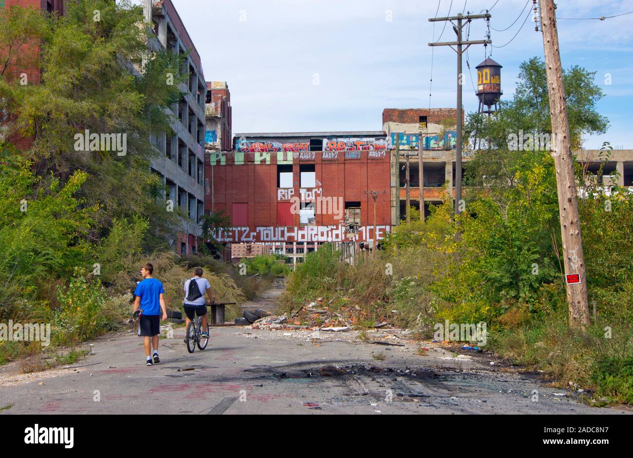 The abandoned Packard Automotive Plant in Detroit, Michigan, USA ...