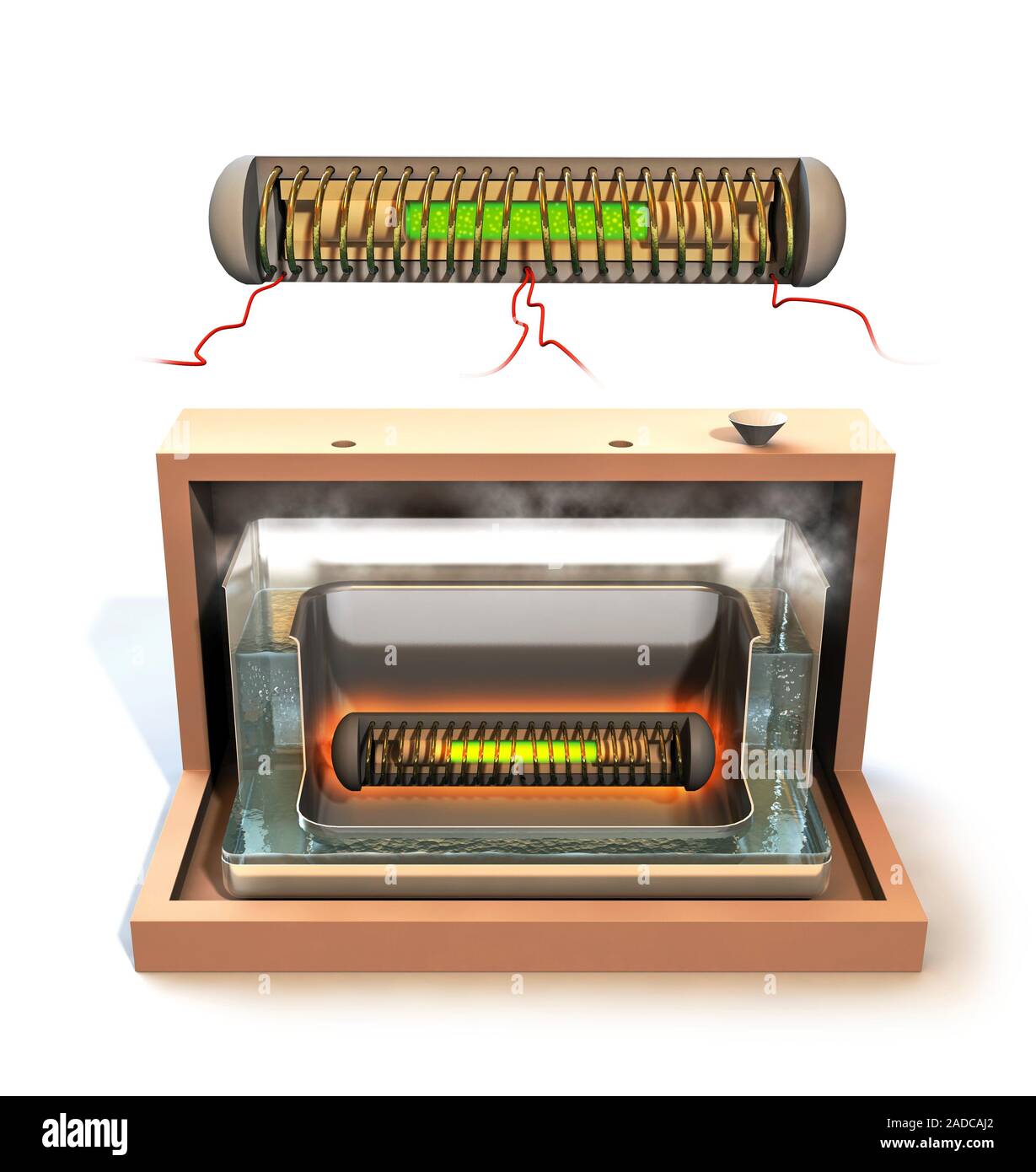 Cold fusion reactor. Illustration of elements of a 'reactor' used in a ...