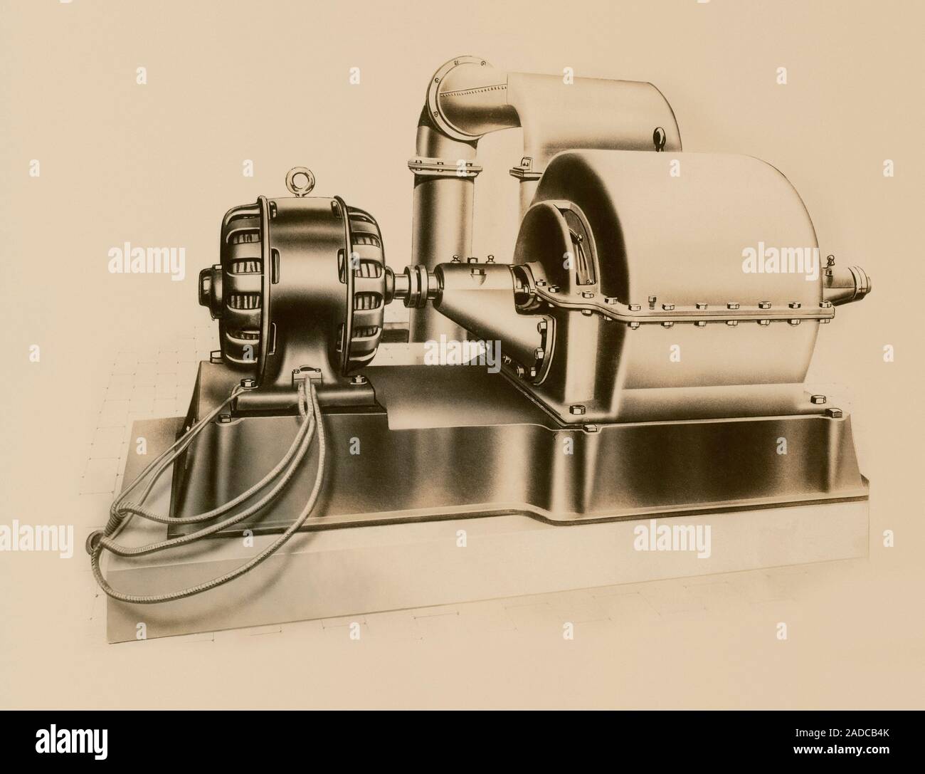 Tesla's three-phase motor and blower. Serb-US physicist and electrical ...