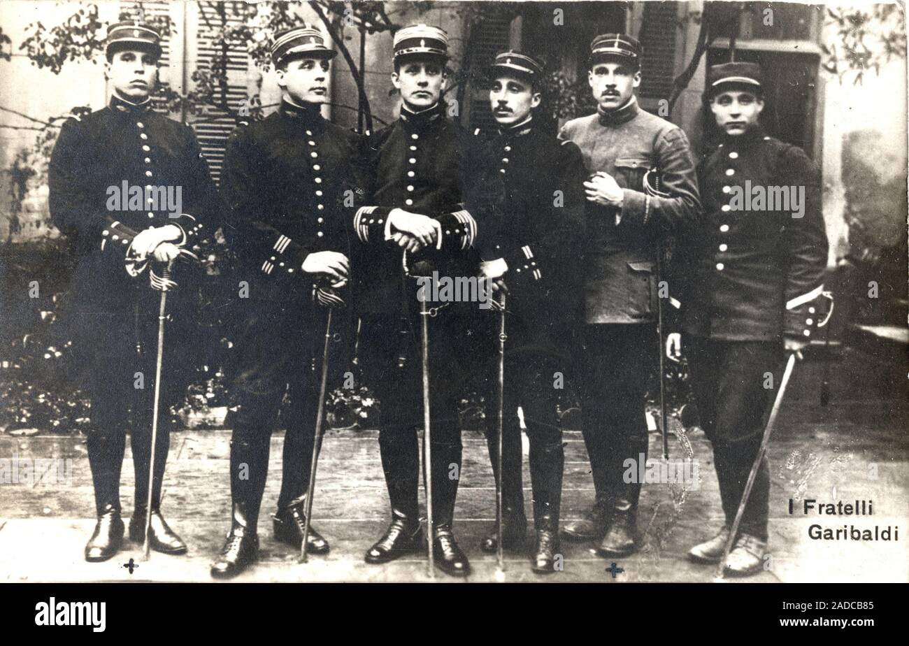 1920 portrait of the Garibaldi brothers. The six Garibaldi brothers ...