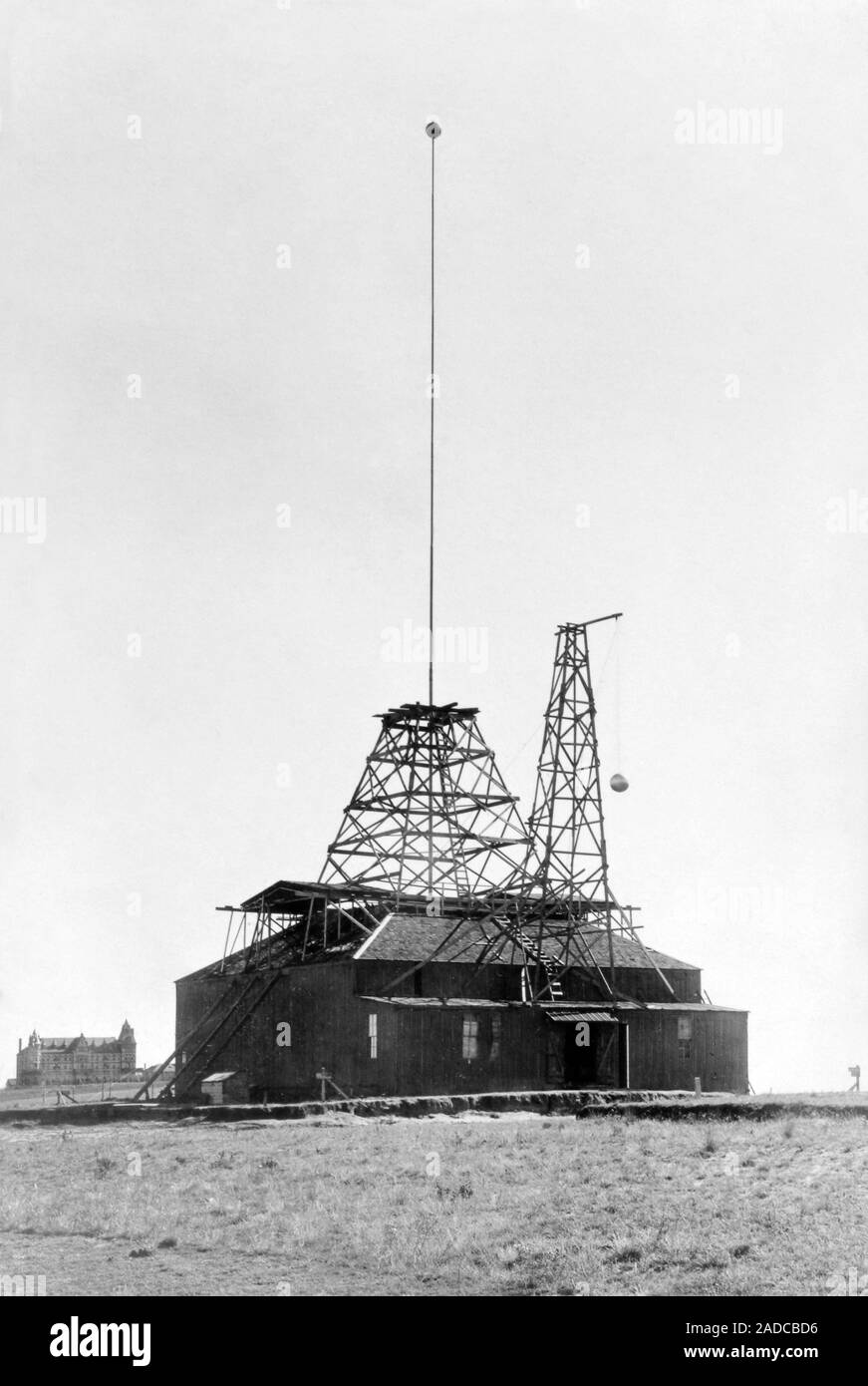 Tesla's Colorado Springs laboratory, from the Pike's Peak side, with ...
