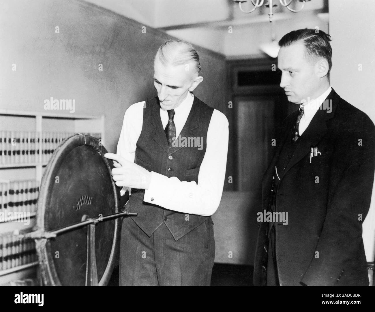 Tesla and induction motor 50th anniversary, 1938. Serb-US physicist and ...