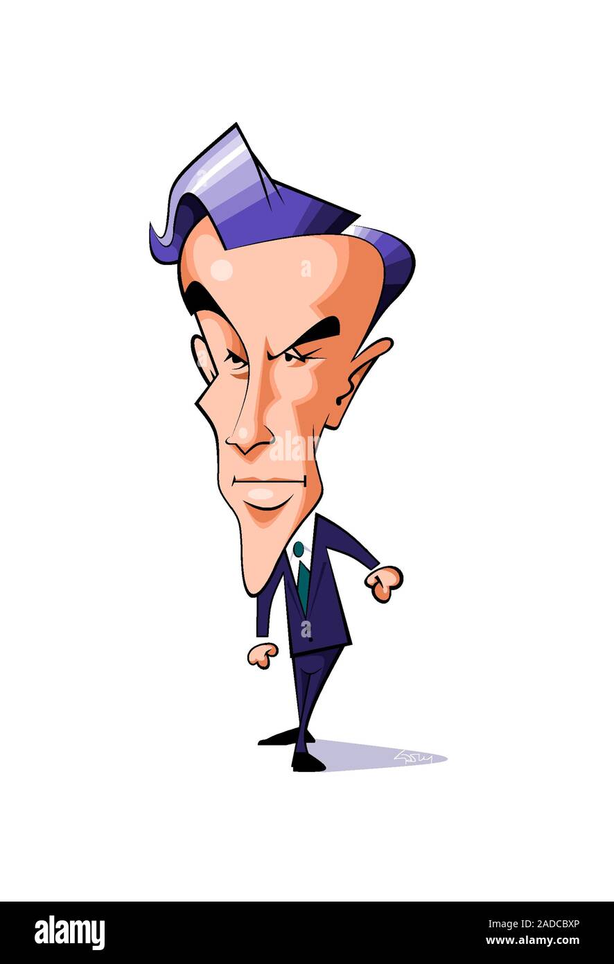 Martin Ryle (1918-1984). Caricature of the British astronomer Sir ...