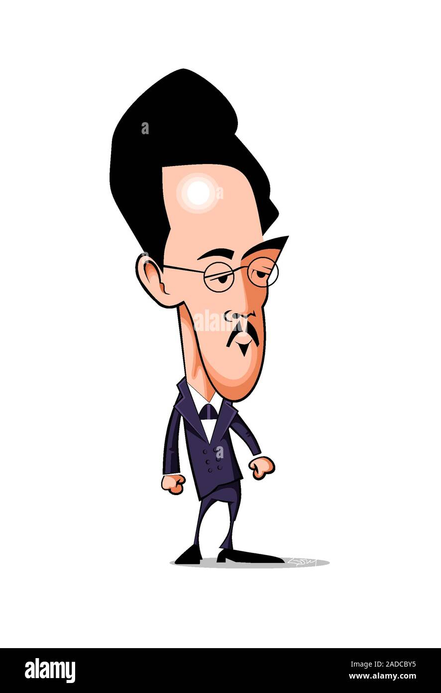 Rudolph Diesel (1858-1913). Caricature of the German mechanical ...